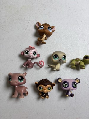 Littlest Pet Shop LPS Zoo Animals Lot of 7 Rhino Seal Monkey Ape ...