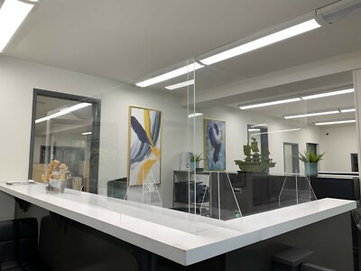 SNEEZE GUARD Acrylic PROTECTION Barrier SHIELD CHECKOUT COUNTER Desk 32 ...