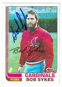 Bob Sykes autographed Baseball Card (St. Louis Cardinals) 1982 Topps ...