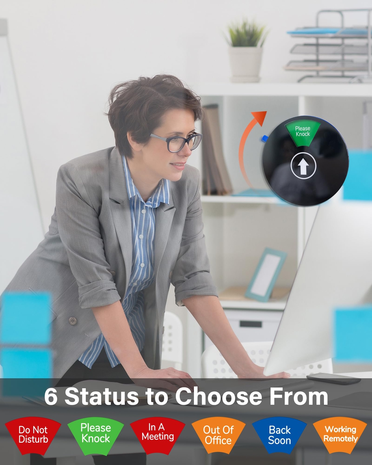 STATUS SPINNER Out of Office Wheel Sign for Door, Office Status Sign ...