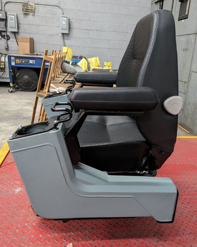 KAB 525P Black Vinyl Mechanical Suspension Construction Seat with ...