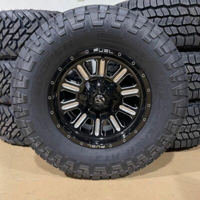 4) 18x9 Fuel D620 Hardline Wheels 35" Cooper AT Tires 8x6.5 Dodge Ram ...