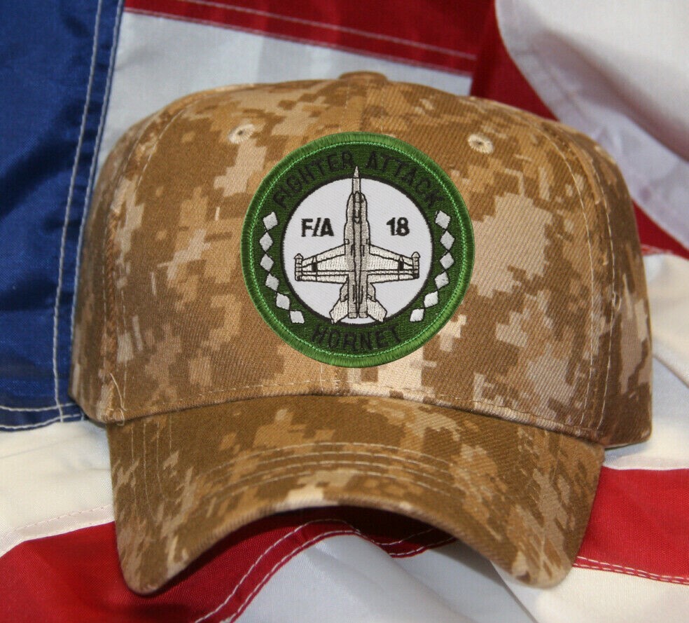 VMFAT-101 SHARPSHOOTERS HAT PATCH CAP US MARINES F-18 HORNET FIGHTER ...