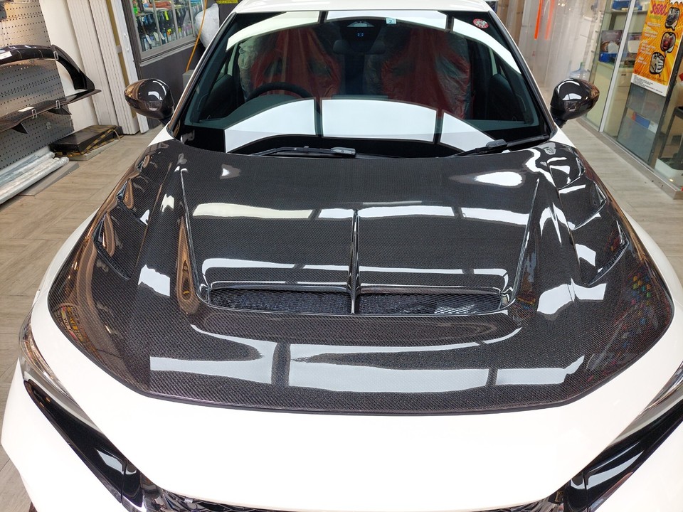 FR design Carbon Fiber front hood bonnet fit for Honda 2023 Civic Type ...