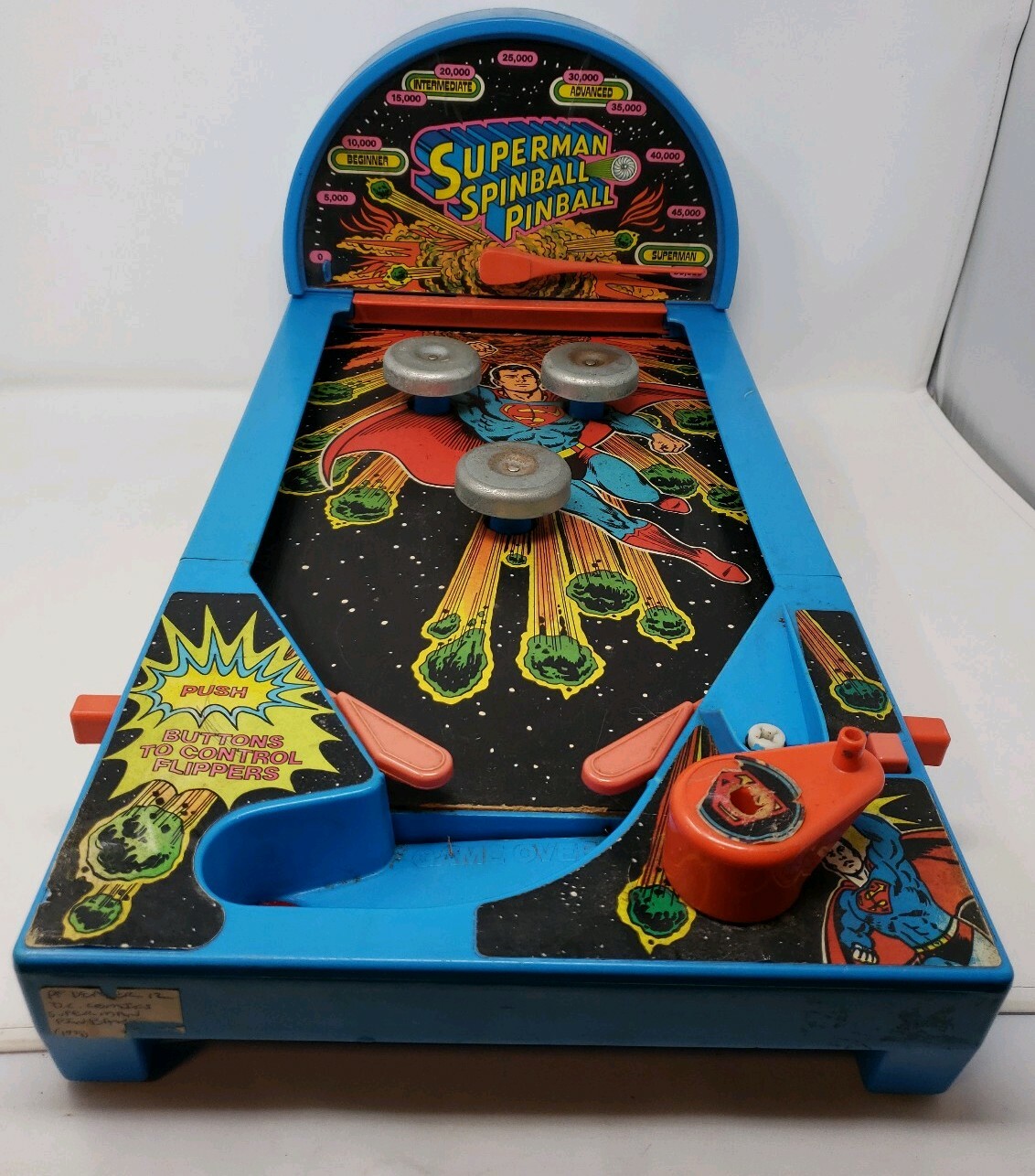 SUPERMAN SPINBALL PINBALL MATTEL VINTAGE 1978 GAME | eBay