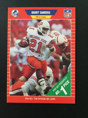 1989 Pro Set Barry Sanders Rookie RC | eBay
