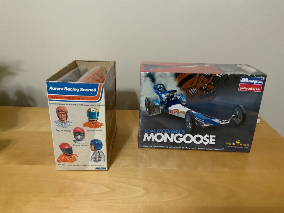 AURORA RACING SCENES FOUR FUNNY CAR DRIVERS *PLUS MONGOOSE DRAGSTER ...