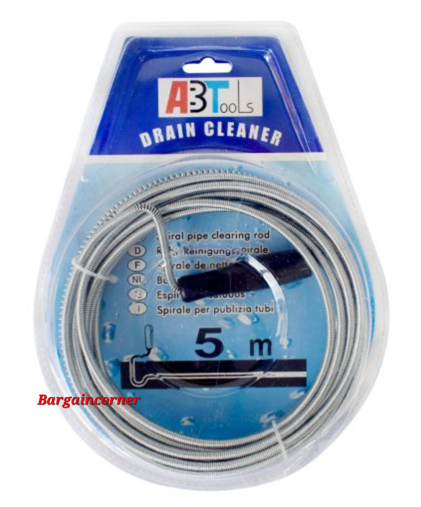 Drain Unblocking Spring Snake Wire Rod Unclog Sink Shower Pipe ...