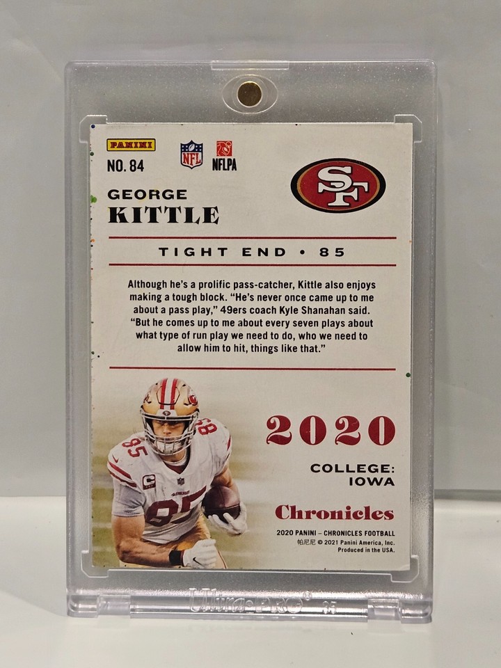 George Kittle 2020 Panini Chronicles Splatter ART CARD 49ers NFL ...