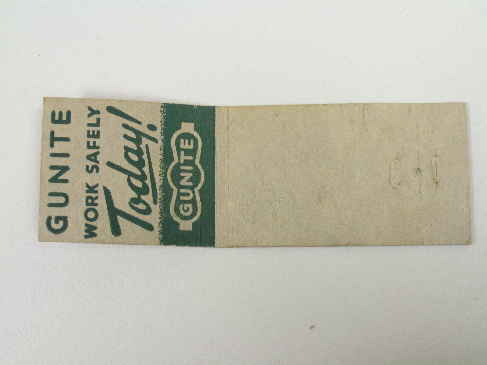 AG389 Matchbook Cover A B C 's of Safety Gunite work today safely | eBay