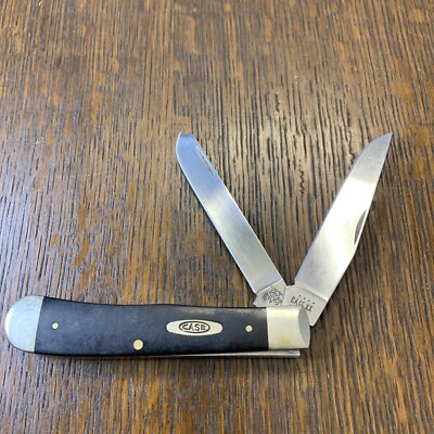 Case XX USA 6254 SS Black Large Trapper 2 Blade Pocket Knife Used | eBay