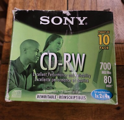 Sony CD-RW 700 MB 80 MIN CD Blank Disc Set Of 8 | eBay
