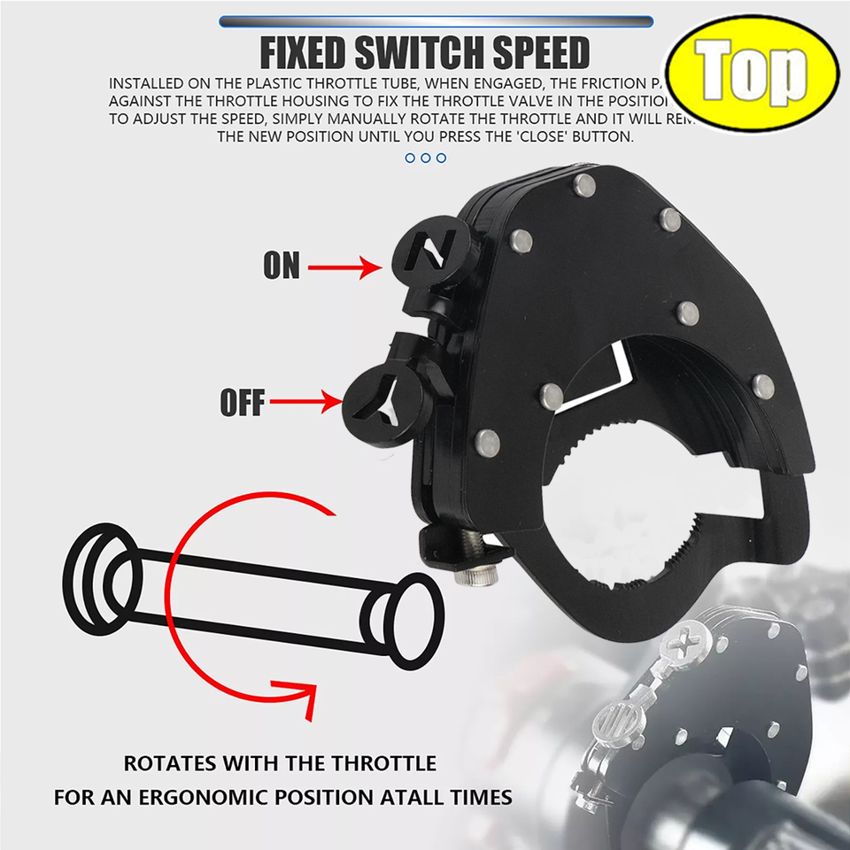 Stainless Steel Motorcycle Cruise Control Throttle Lock Assist Top Kit ...