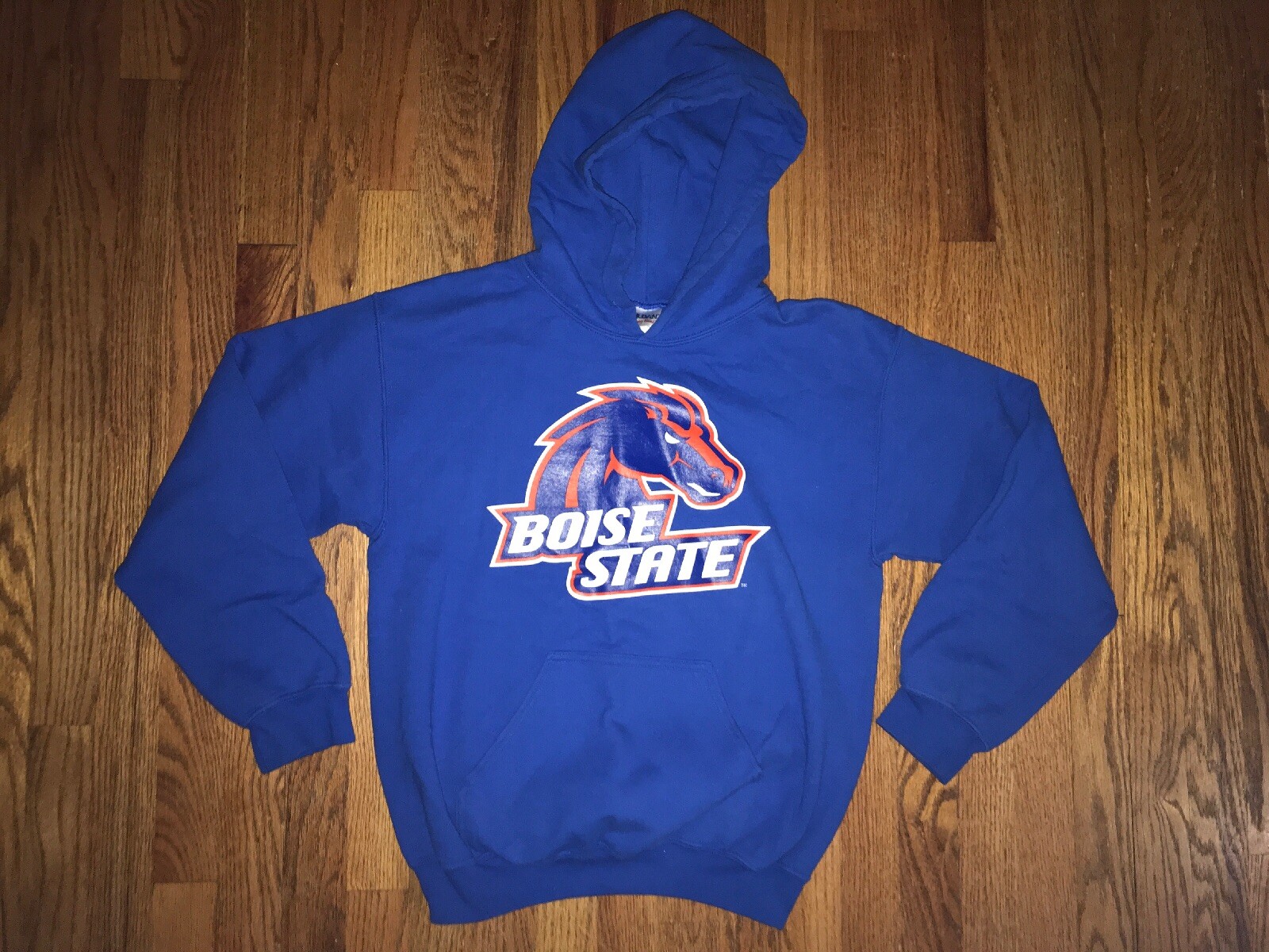Boise State Broncos Hoodie Sweatshirt Mens Small Blue Gildan Preowned ...