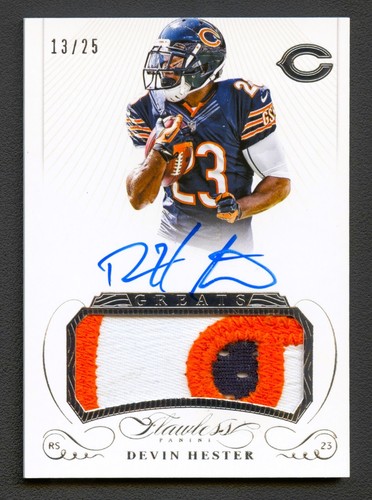 DEVIN HESTER 2015 FLAWLESS GREATS SILVER PATCH AUTO AUTOGRAPH /25 *GAME ...