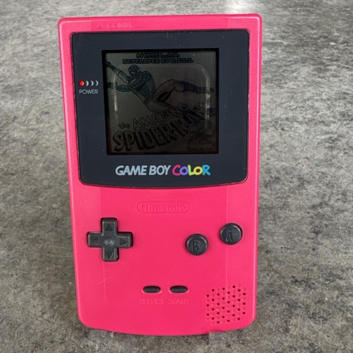 Nintendo GameBoy Color GBC (CGB-001) Berry Red Console w/ Battery Cover ...