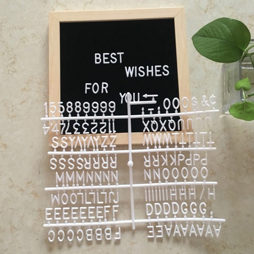 8Pcs Creative Felt Board Message Board Plastic Word Motherboard English ...