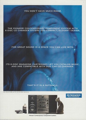 1991 Pioneer Contemporary Component Stereo System vintage Print Ad ...