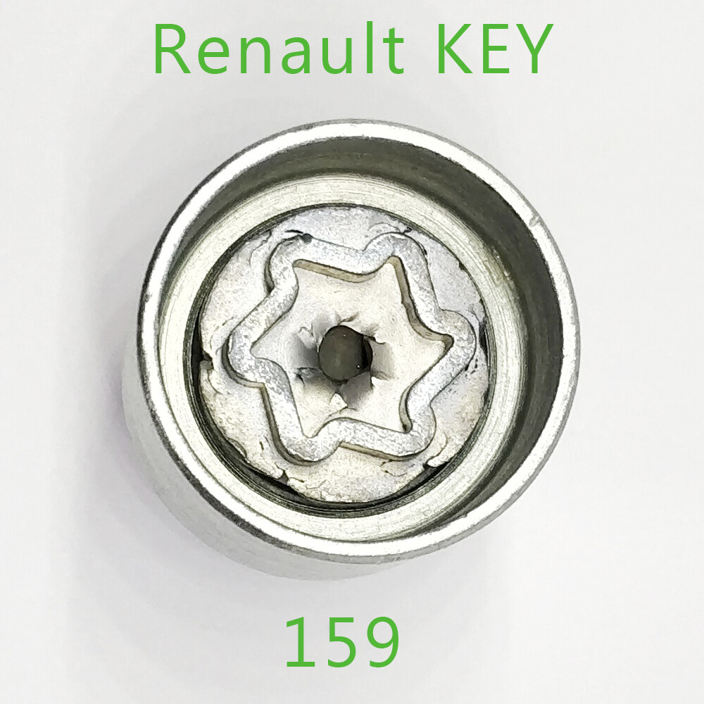 Genuine Renault LOCKING WHEEL BOLT , NUT KEY number 159 HEX 17 Stamped ...