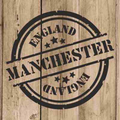 Manchester Sticker Vinyl 10 cm / 4" Decal Stamp Manchester England Car ...