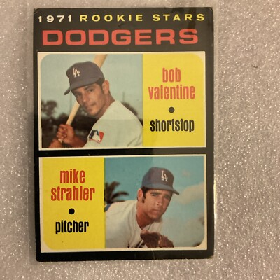 Dodgers Rookies - Bob Valentine / Mike Strahler RS, RC 1971 Topps #188 ...