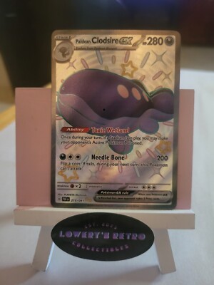 Pokemon TCG Paldean Clodsire ex 219/091 Paldean Fates Shiny Ultra Rare ...
