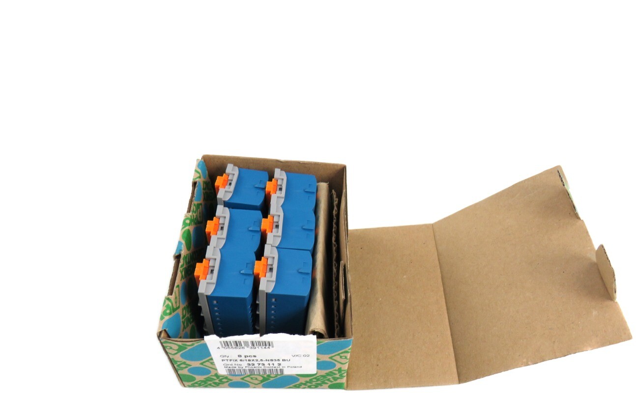 8pcs Phoenix Contact PTFIX 6/18X2,5-NS35 BU 3273112 Terminal ...