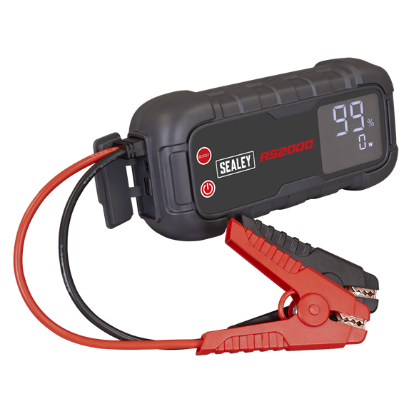 SEALEY RoadStart® 2000A 12V Jump Starter Power Pack Compact Lightweight ...