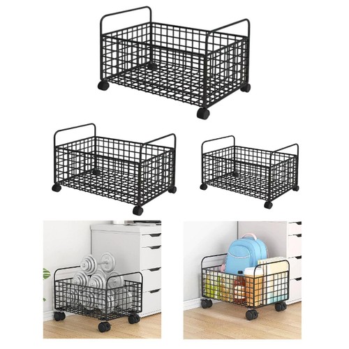 Rolling Book Cart Under Desk Magazines Storage Bin for Bag Craft Daily ...