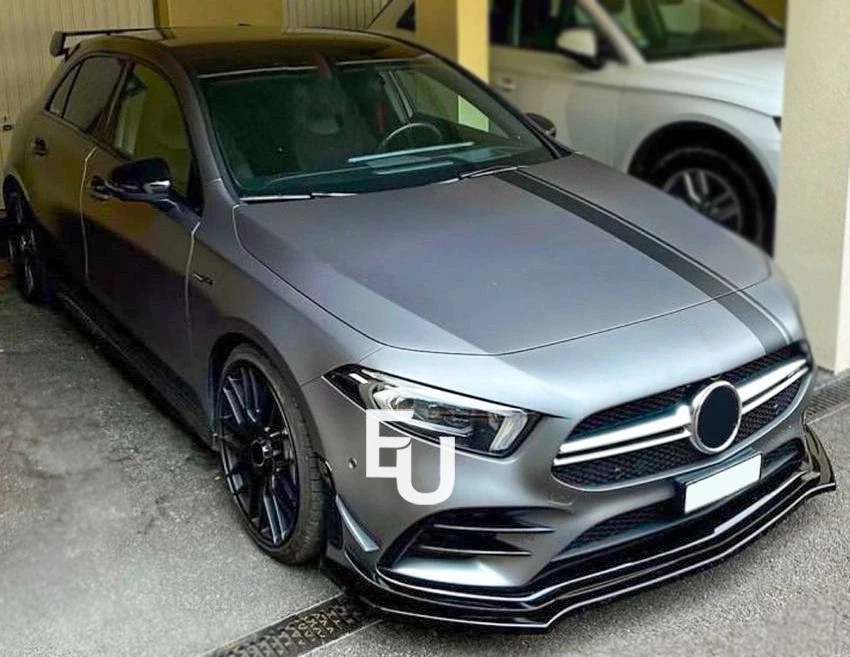 FOR MERCEDES A CLASS W177 A35 AMG FRONT LIP SPLITTER SPOILER GLOSS ...