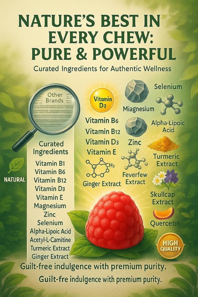 Sugar Free Neuropathy Support Gummies for Nerve – Enhanced Nerve Health ...