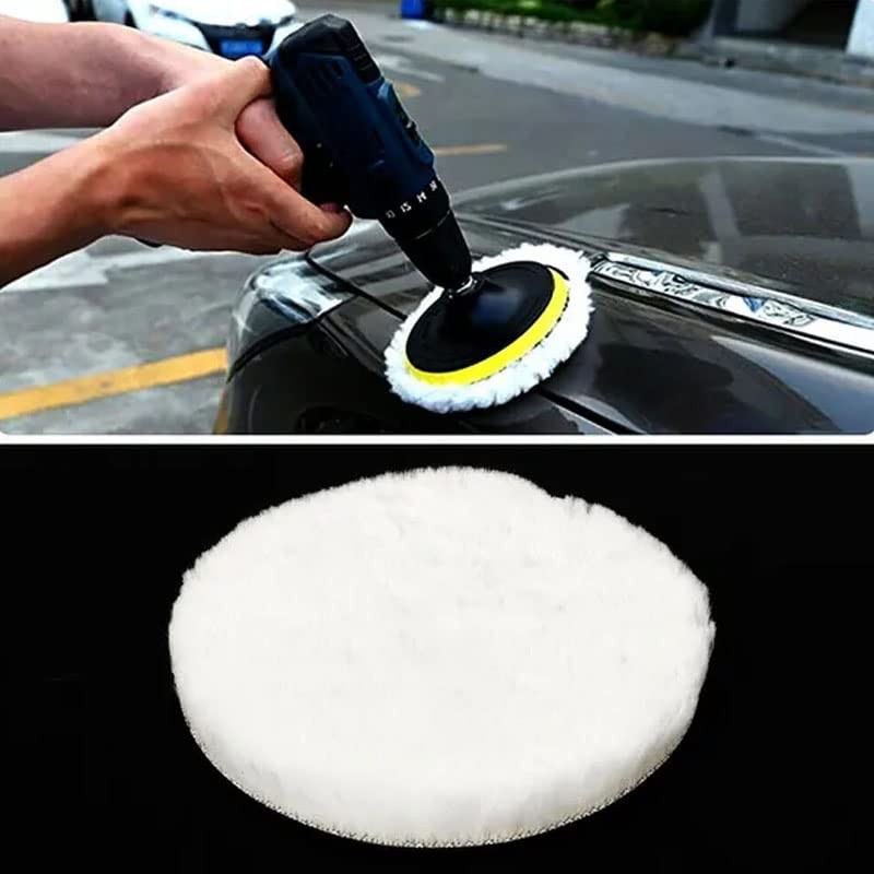 1 SET 5pcs 6" Car Polishing Wheel Buffing Pads Set Wool Mop Kit Pad ...