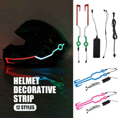 Cycling Motorcycle Helmet Decorative Strip Helmet LED Light Strip ...