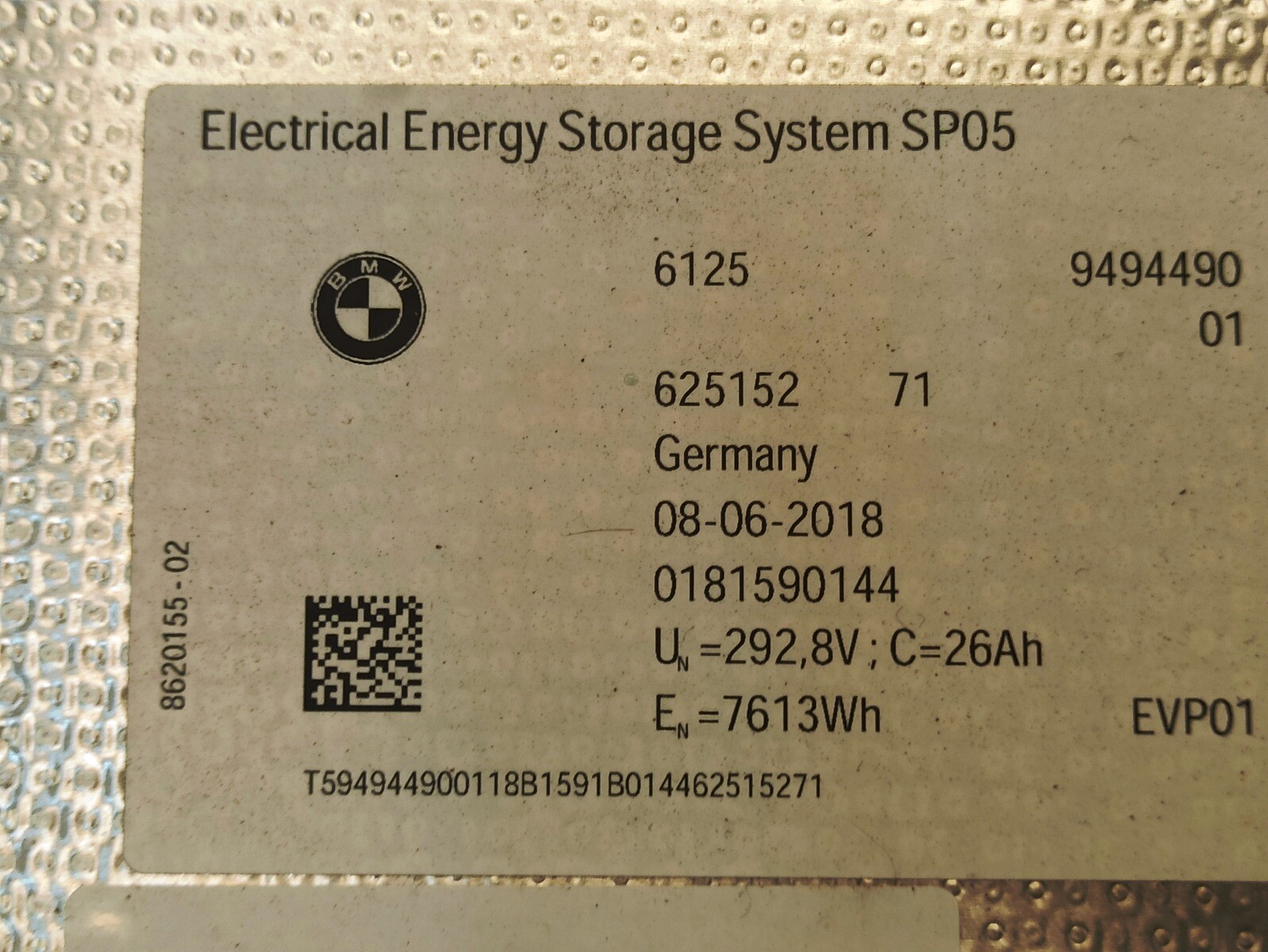 Mini Countryman 2017-2020 Hybrid Plugin High Voltage HV Battery 6125 ...