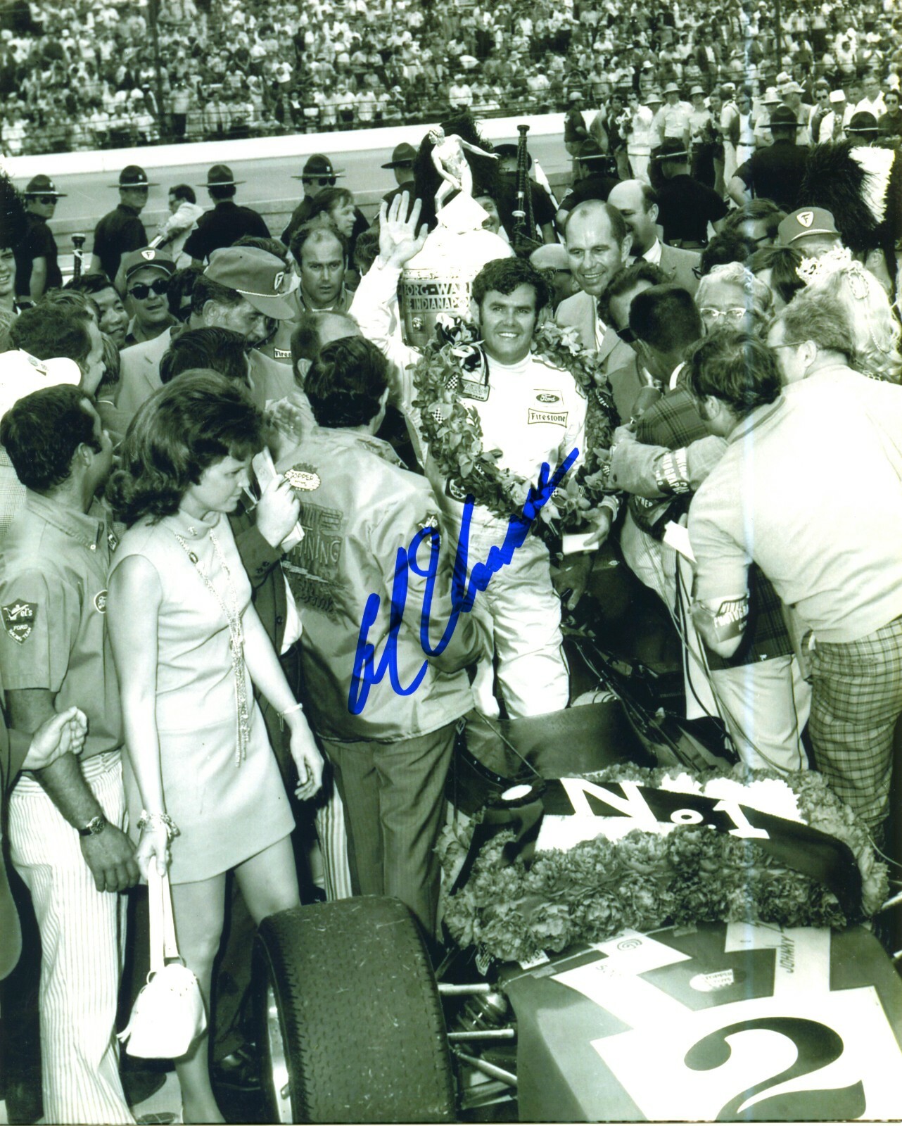 AL UNSER AUTOGRAPHED 1970-71-78-1987 INDY 500 NASCAR IROC 8 X 10 PHOTO ...