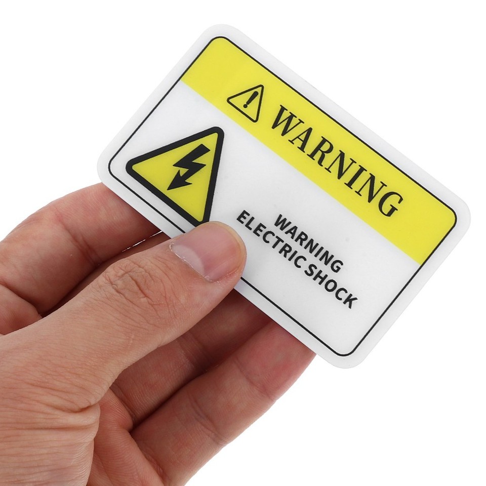 10 Pcs Warning Electric Shocks Decals Slogan Stickers Labels for | eBay ...