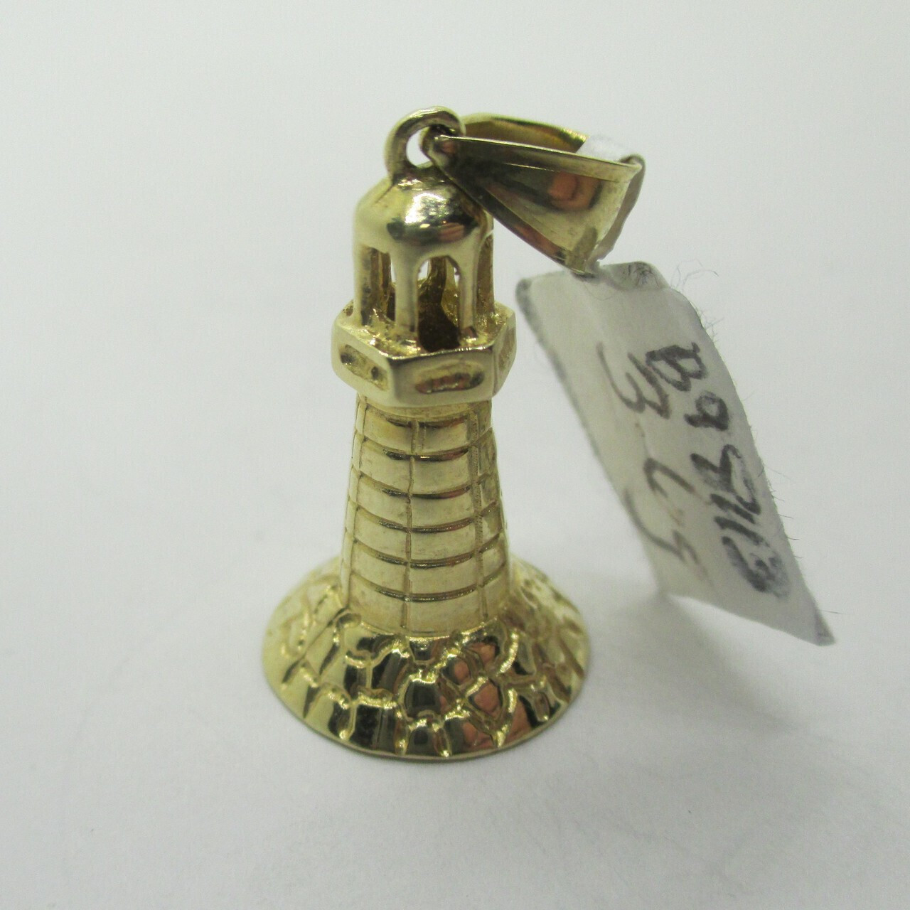 14k Gold Lighthouse Charm - Gem