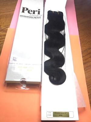 Peri Limited Weft_100% Virgin Remy Hair Weave_PERUVIAN_WAVE_18"_#1B | eBay