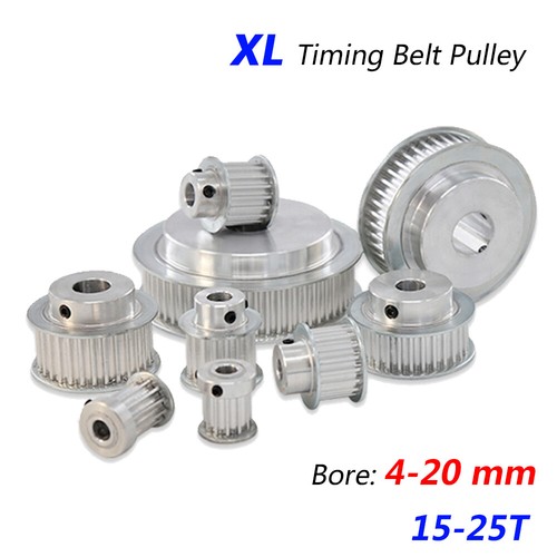 XL Timing Belt Pulley 4-20mm Bore with Steps 15T-25T for 10mm 15mm wide ...