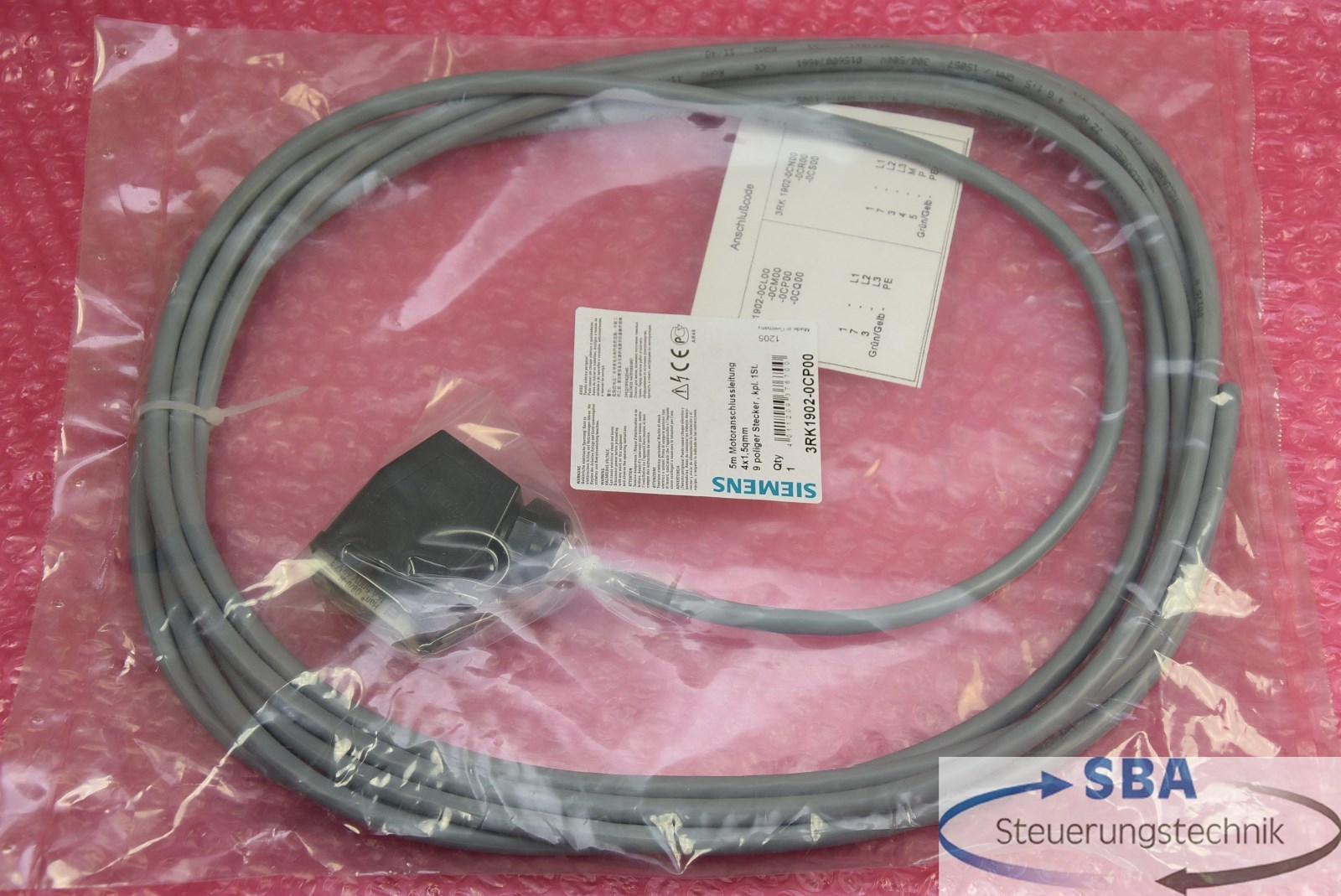 Siemens Motoranschlussleitung 3RK1902-0CP00 Neuware in ...