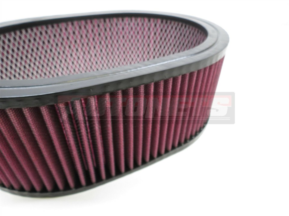12"x4" Oval Washable Reusable Air Cleaner Element Filter | Chevy Ford ...