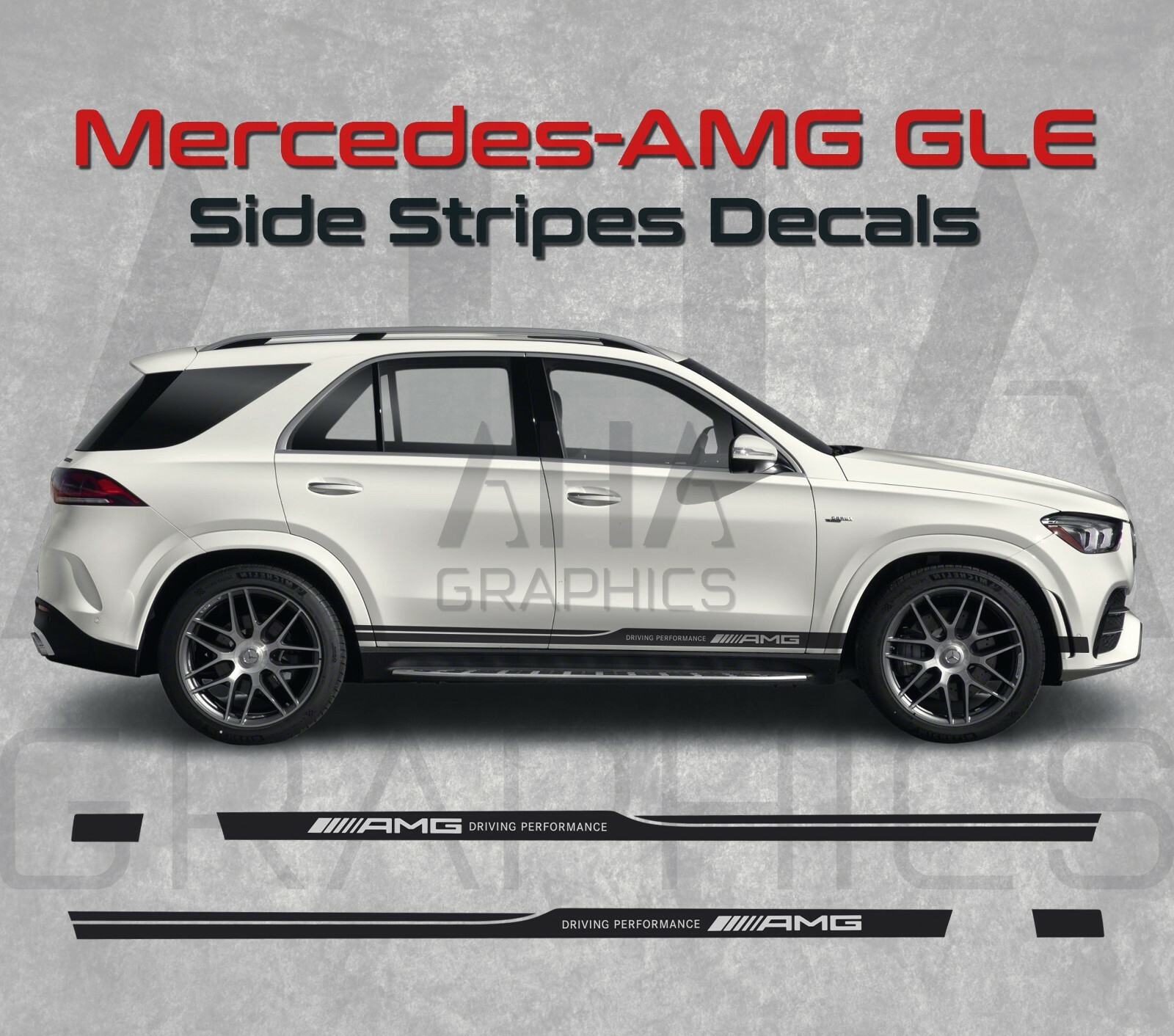 Mercedes-Benz GLE 53 Side Graphics AMG GLE 63 Side Stripes Decals ...