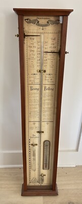 Vintage Mason & Sullivan Admiral Fitzroys Standing Barometer Wooden ...