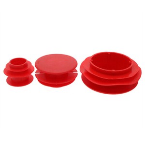 10 Red Ribbed Pipe Plug 10mm - 114.3mm, Pipe Insert, Ribbed Insert ...