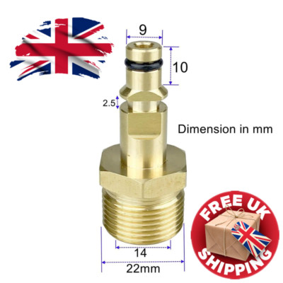 M22 to Karcher Quick Connect Adapter High Pressure Hose Fitting K2 K3 ...