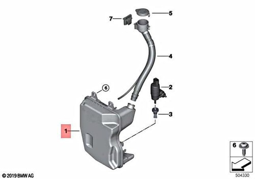 Genuine BMW MINI X1 Cooper JCW F39 F46 F48 Washer Fluid Reservoir ...