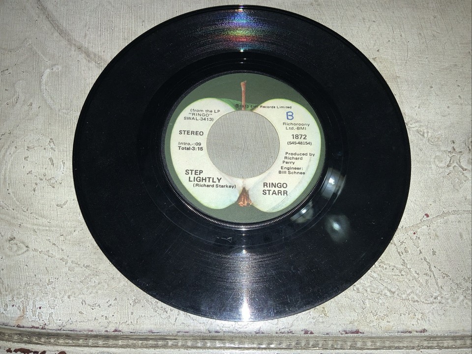 45RPM Ringo Starr ~ Oh My My / Step Lightly Pop Rock 1973 Apple Record ...