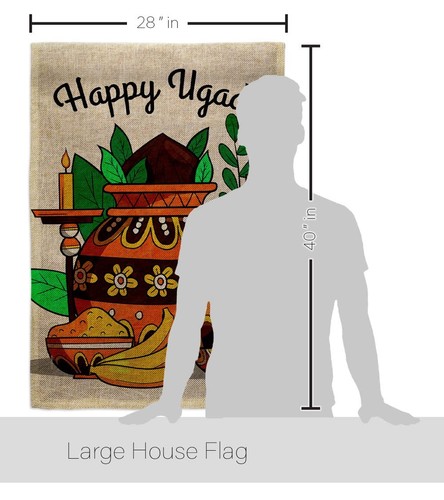 Celebrate Ugadi Burlap House Flag Eagle Set Religious Faith Hope Grace ...
