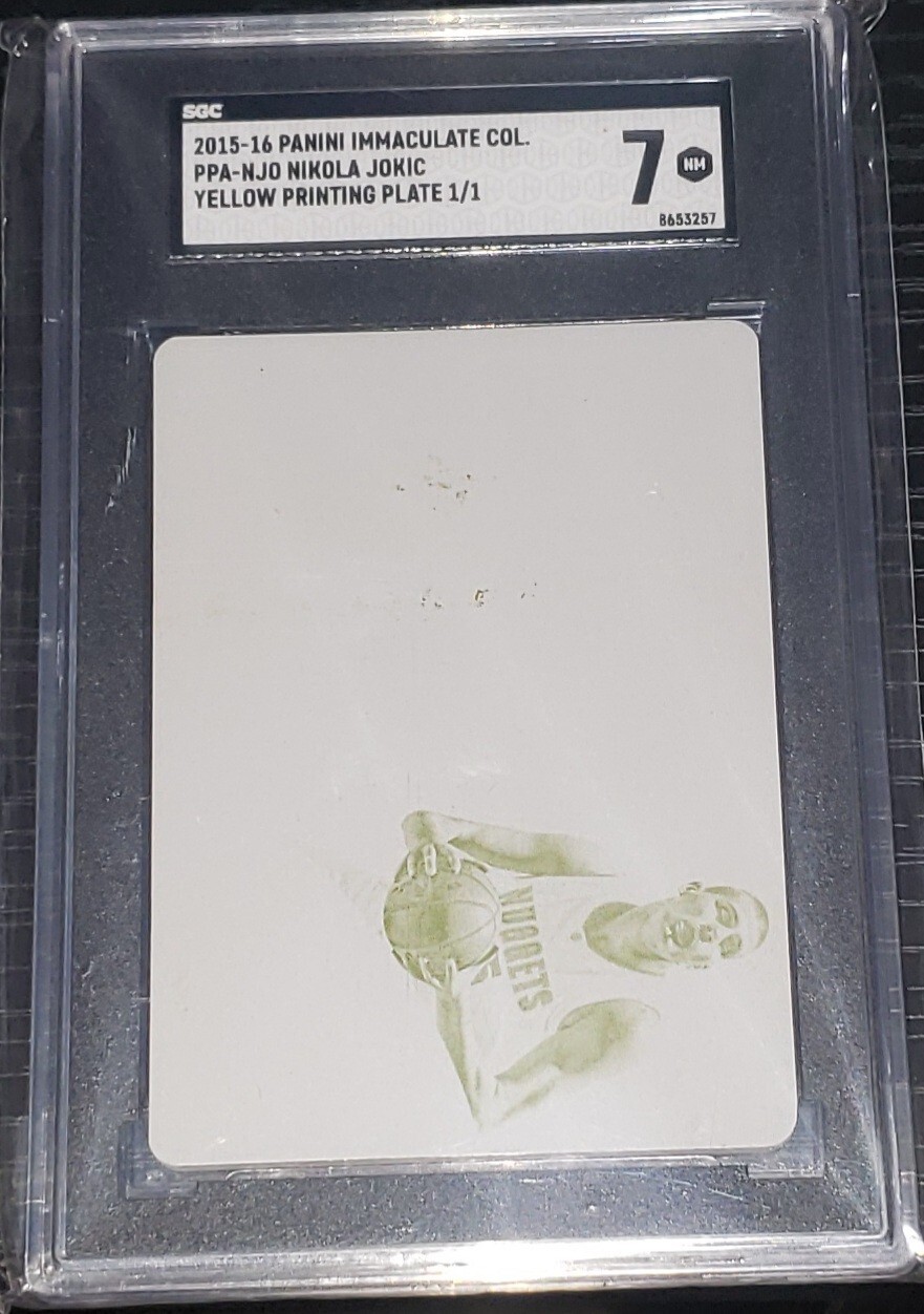 Nikola Jokic RC 2015-16 Panini Immaculate Yellow Printing Plate 1/1 SGC ...