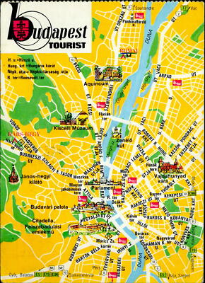 IMN02409 budapest tourist hungary map cartes geographiqus | eBay